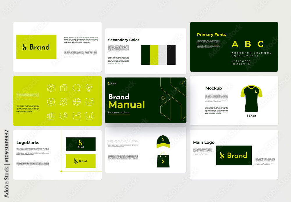 Brand Manual Presentation Template Stock Template | Adobe Stock