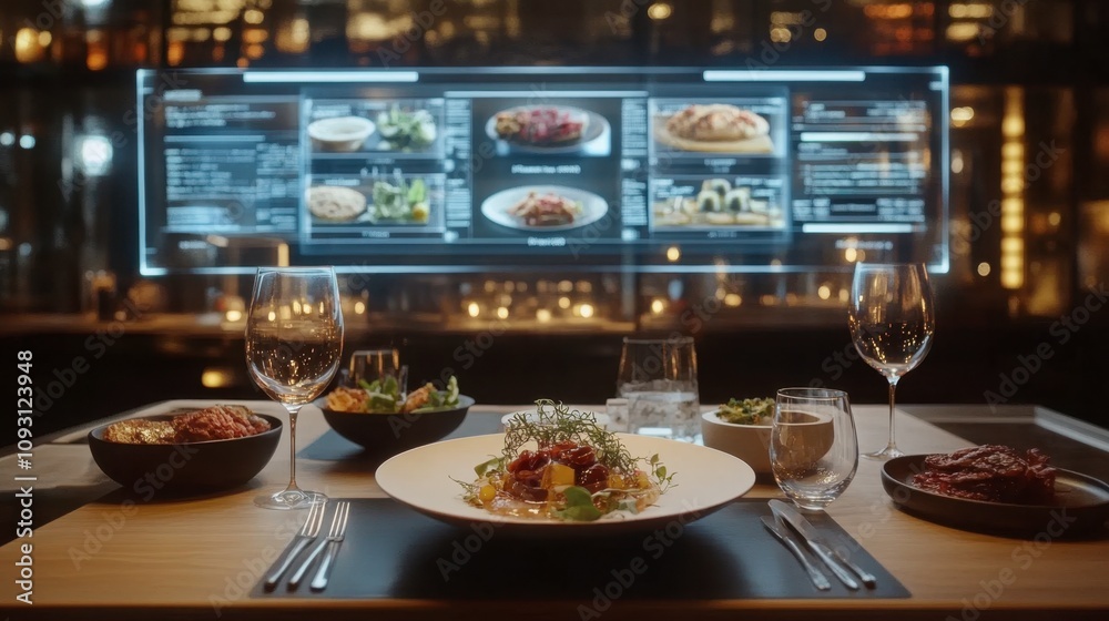 Elegant dining experience featuring gourmet cuisine with an interactive ...