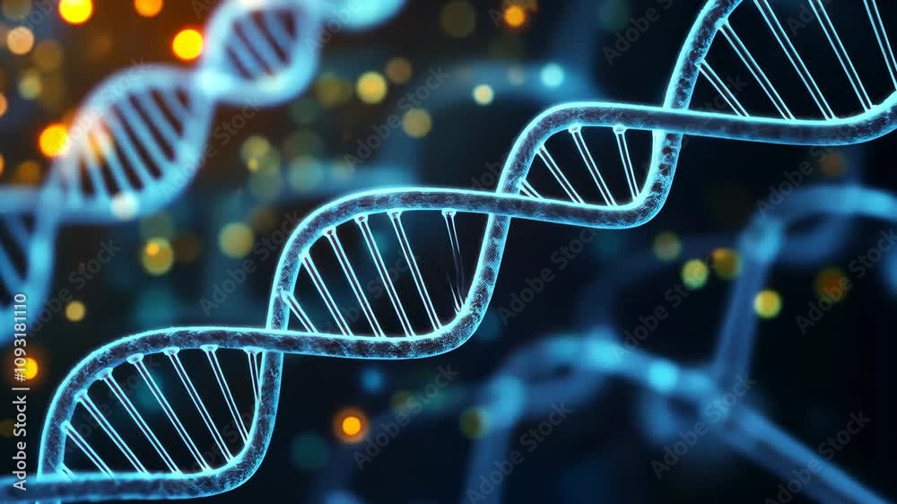 Blockchain concept visualized through the use of DNA sequences ...