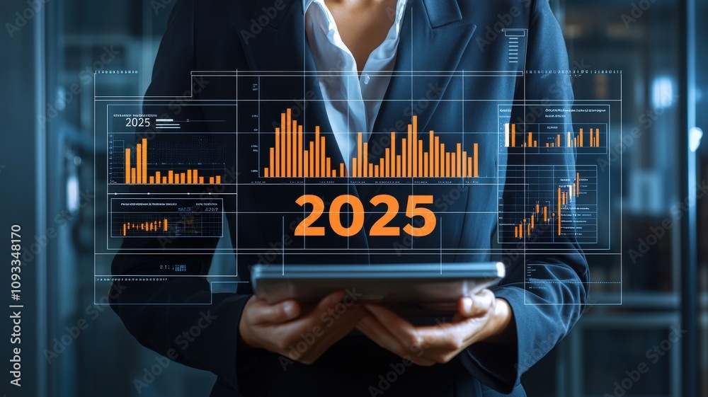 Goal setting and planning in 2025 concept. Business planning dynamic ...