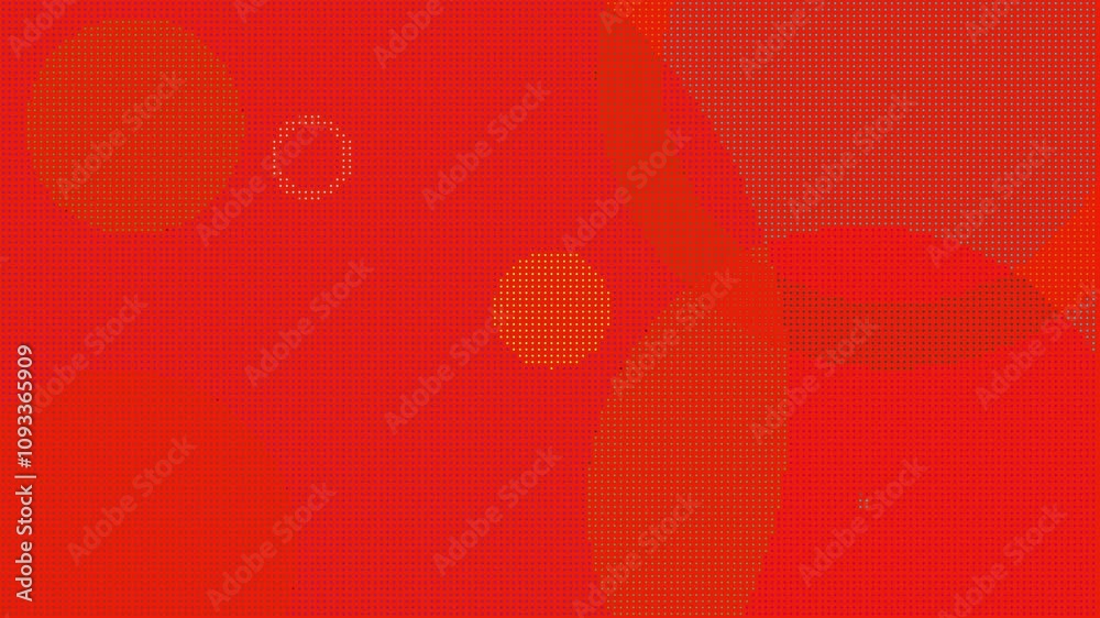 Red comic fast transition animation with halftone shapes. Comic retro ...