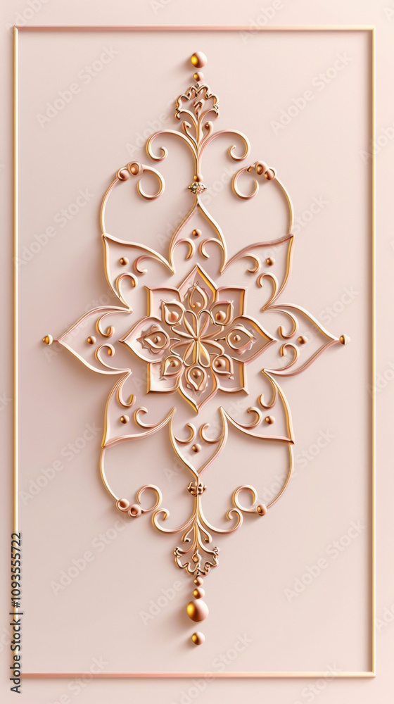 Rose Gold Mandala: A delicate and intricate rose gold mandala design ...