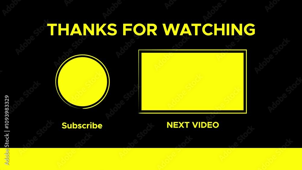 Dynamic YouTube End Screen Animation,Engaging YouTube Outro Animation ...