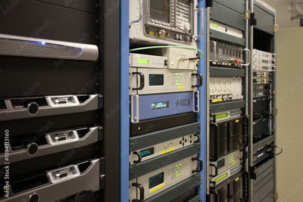 Poster RF timing generator frequency convertor in a data center, rack ...