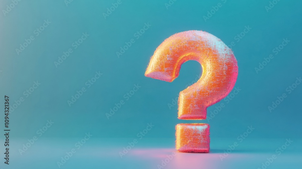 FAQ and Q&A-themed question mark illustration on a blue background. 3D ...