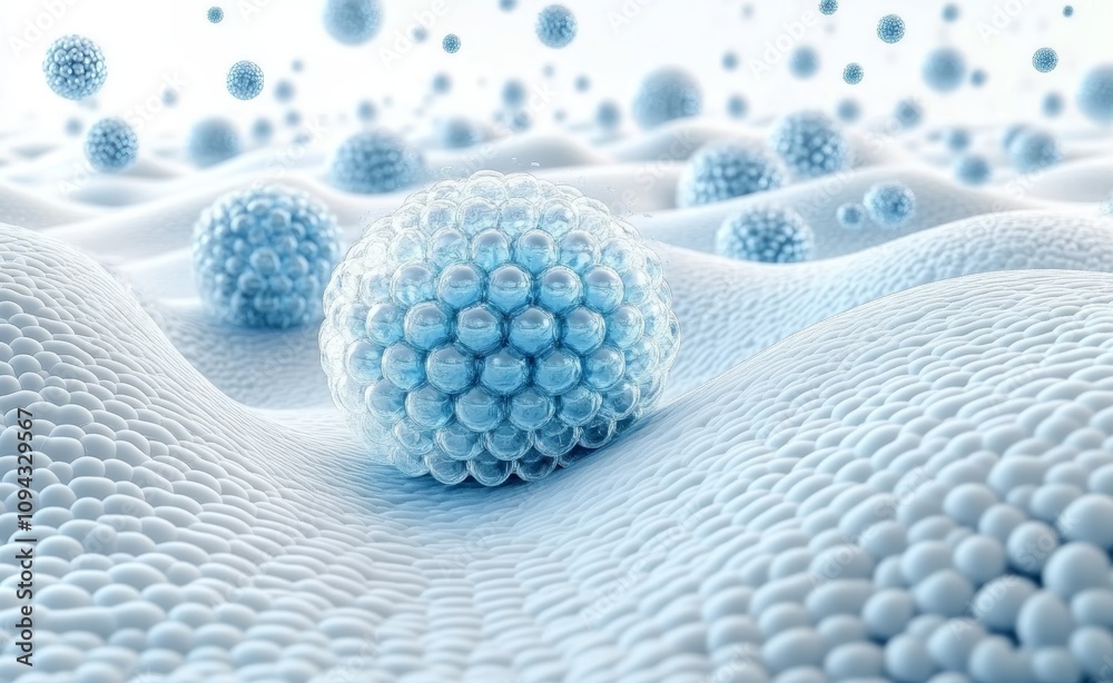 Microscopic Bubbles on Textured Surface, Skin Repair Oil Drop ...