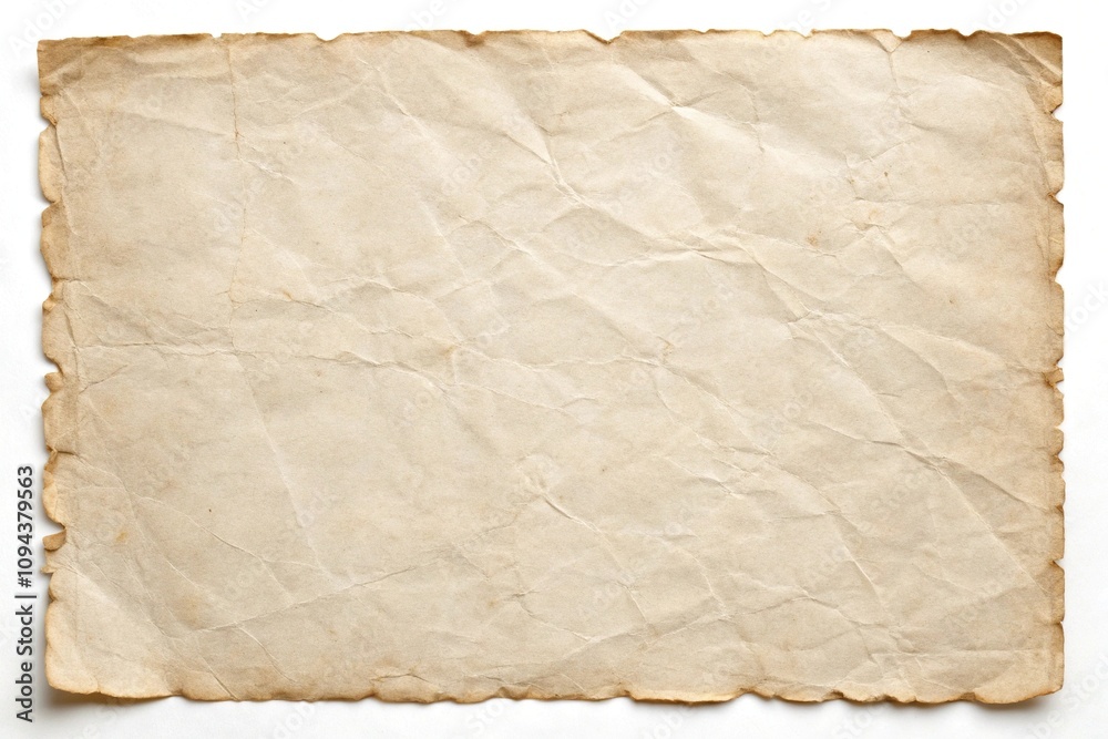 Distressed paper texture with subtle wrinkles and creases, worn paper ...