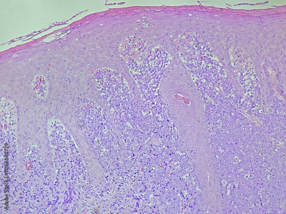 Photo & Art Print Photomicrograph showing histology of a perianal tumor ...