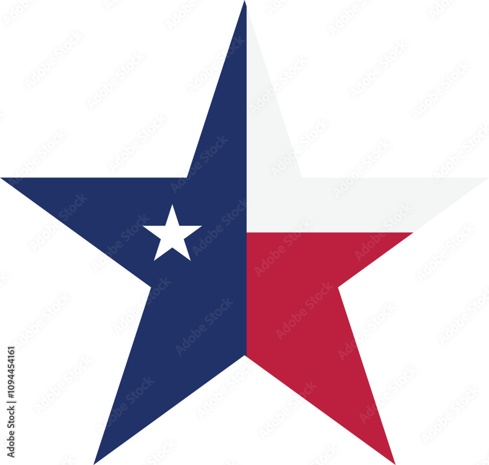 Texas flag star isolated on white background . Texas flag ibn star ...