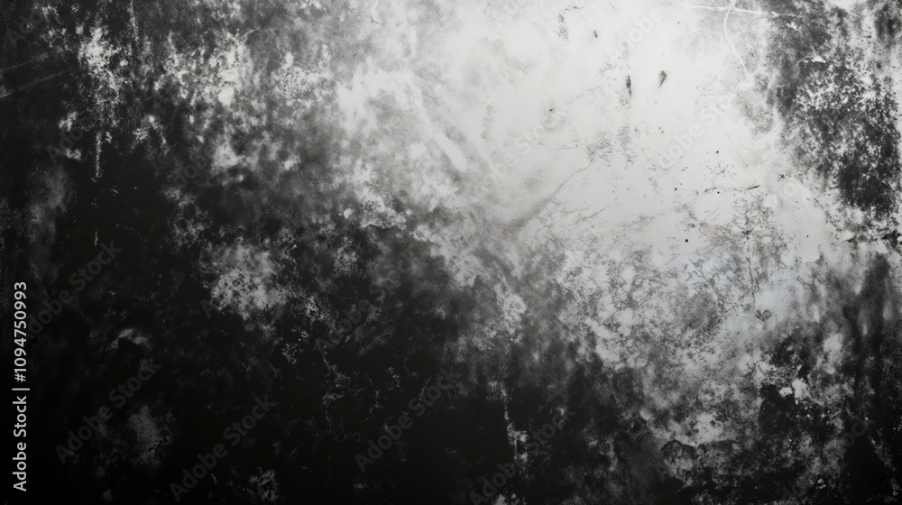 Atmospheric black and white grunge gradient vignette texture overlay ...