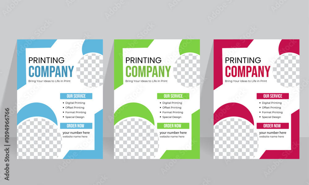 Poster A bundle of 5 templates of a4 flyer, Flyer template layout ...