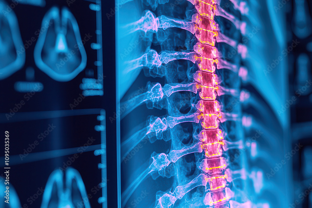 Artificial intelligence in medical detection. X ray image of human ...
