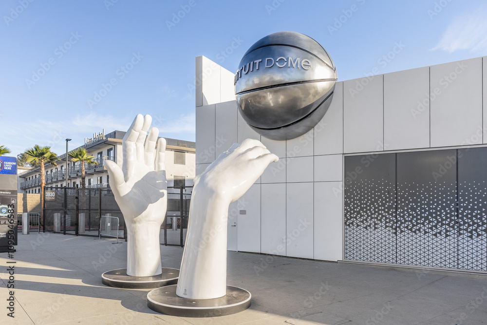 Inglewood, CA, USA - November 14, 2024: The Intuit Dome is an indoor ...