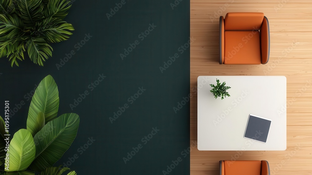 Poster Innovative office layout, collaborative zones with writable ...