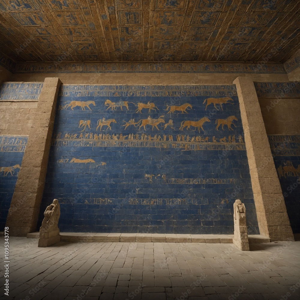 The Ishtar Gate reconstruction in Berlin’s Pergamon Museum. Stock Photo ...