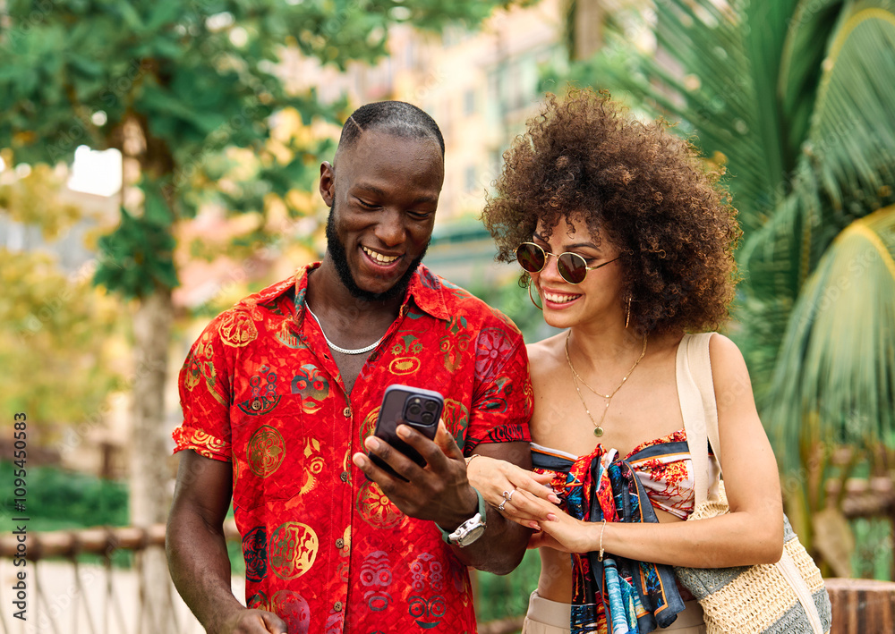 summer vacation woman couple love young man travel selfie portrait ...