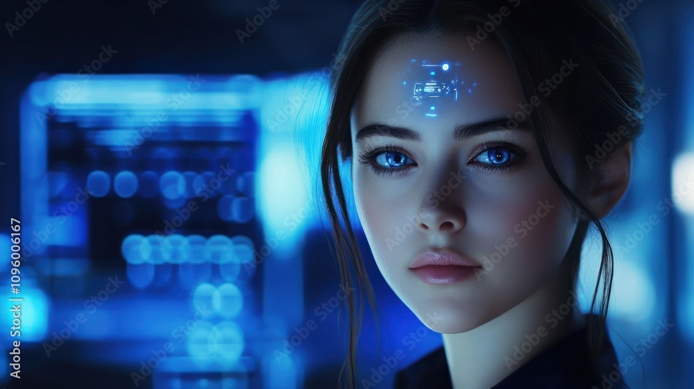 Girl, Chatbot Chat with Artificial Intelligence. Fine-tuning an AI ...