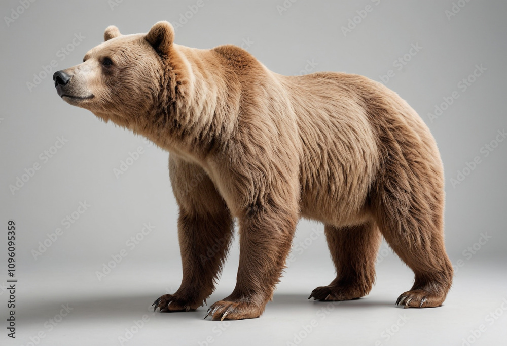 standard Bear right side view. Full figure visible, flat white ...