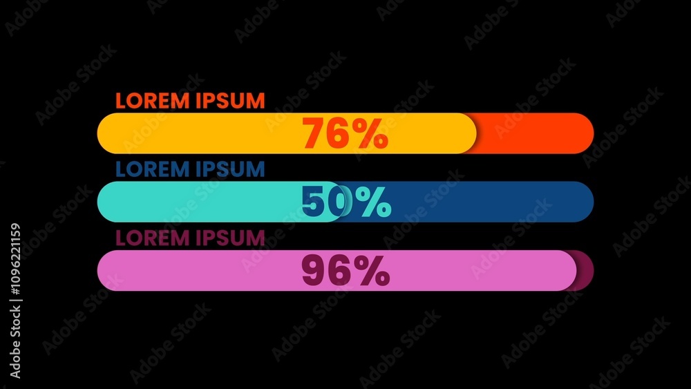 Animated Infographic Bar Chart With Percentages Stock Template | Adobe ...