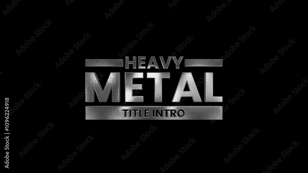 Rough Realistic Metal Text Powerful Title Intro Stock Template | Adobe ...