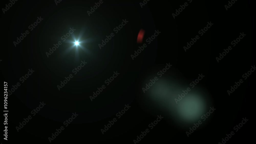 Bright Blue Lens Flare Light Leak Transition Overlay Effect Loop ...