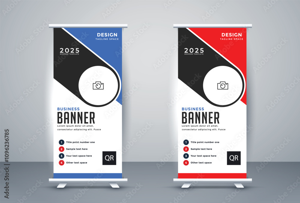 Retractable x stand banner pull popup banner template with a ...