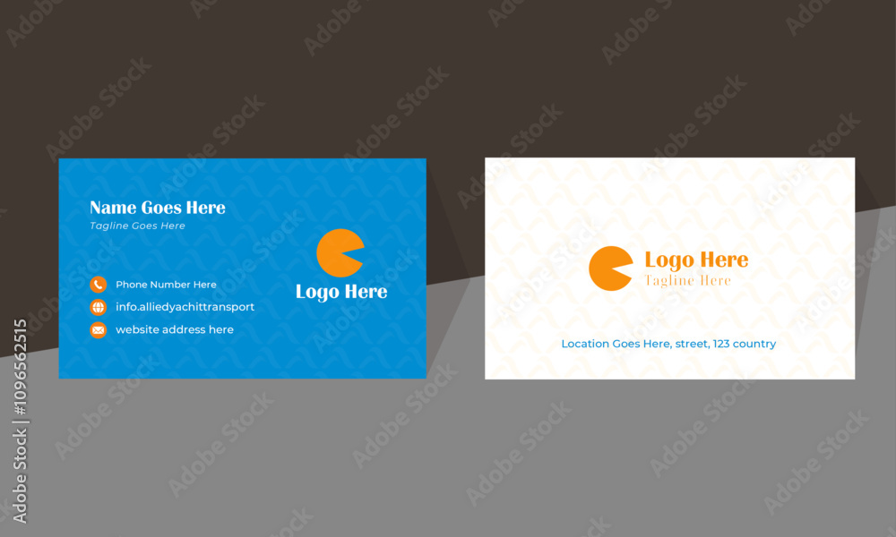 Modern minimalist Visiting card template mockup. Realistic design ...
