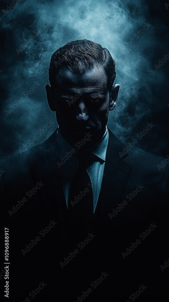 an evil man who is behind all evil things in the earth is standing in ...