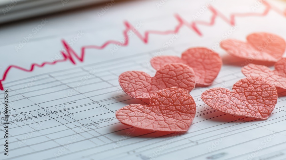 Flat lay of ECG patches, gel, and an instruction manual arranged on a ...