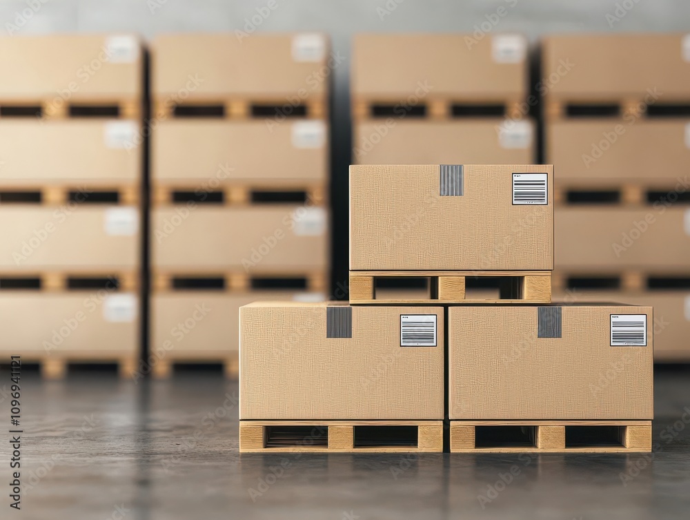 smart inventory concept. A warehouse with dynamic storage zones that ...