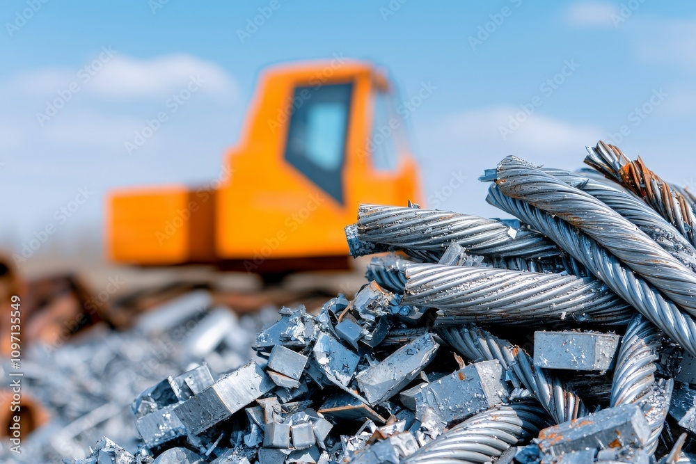 Scrap metal from manufacturing processes is gathered and kept in an ...
