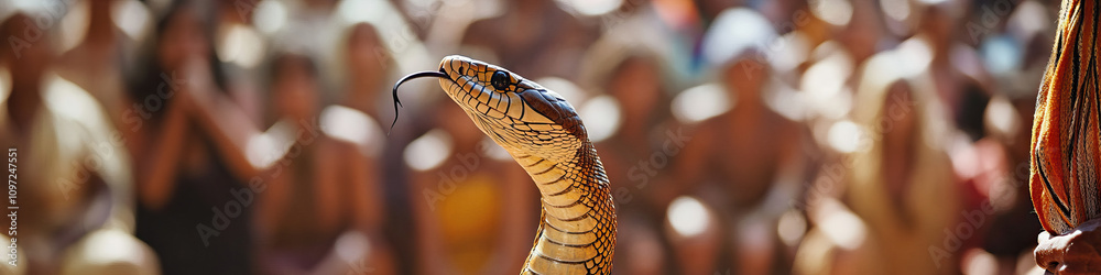 Snake Charmer's Dance: A traditional snake charmer playing a pipe ...