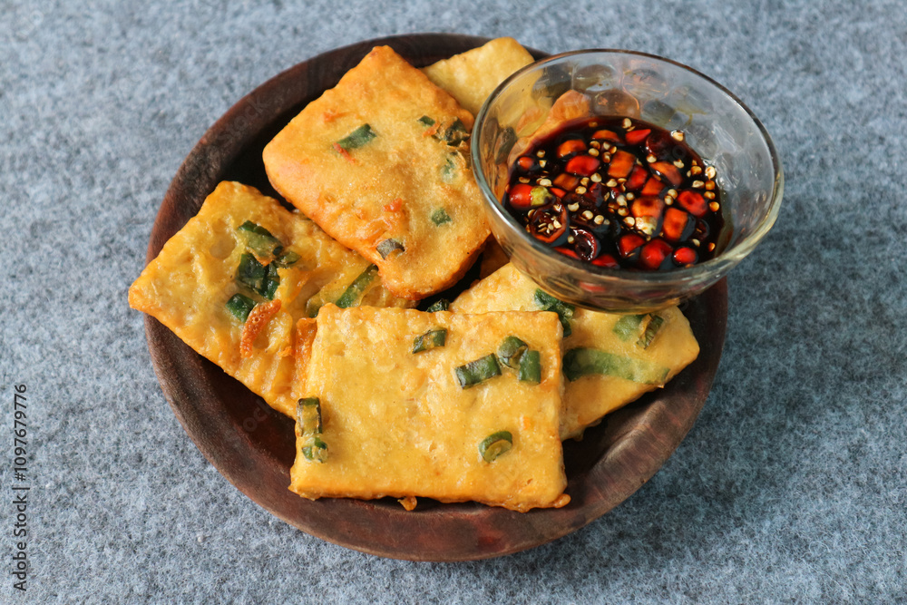 Tempe mendoan is a type of fried food from Indonesian with sweet soy ...