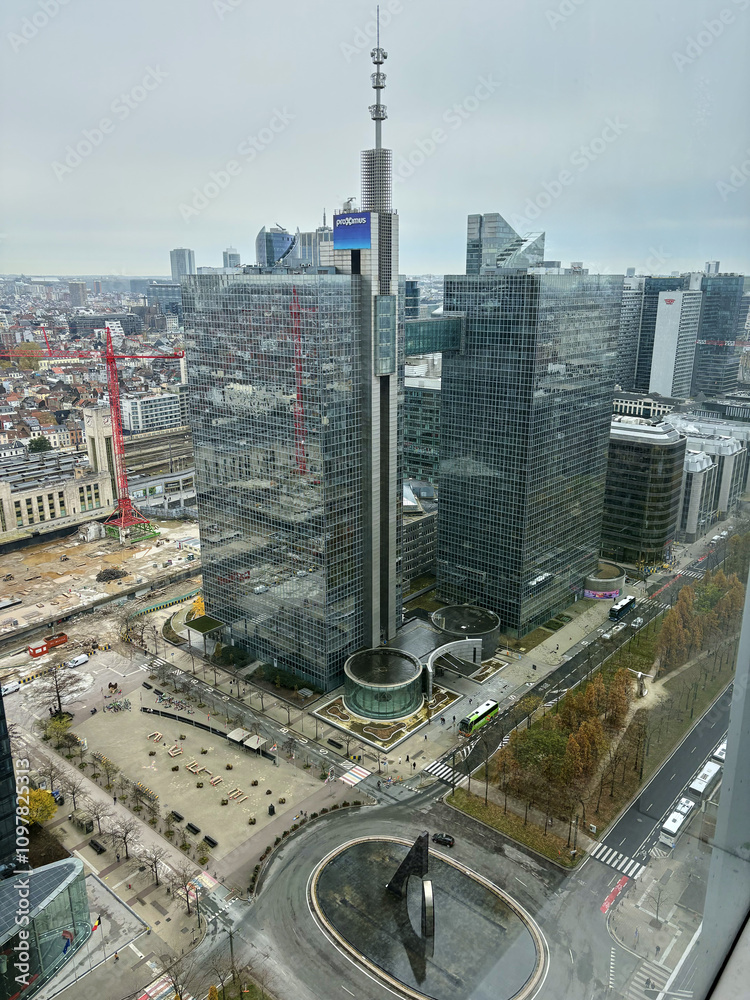 Skybridge connecting Proximus - Belgacom Tower I and II, office blocks ...