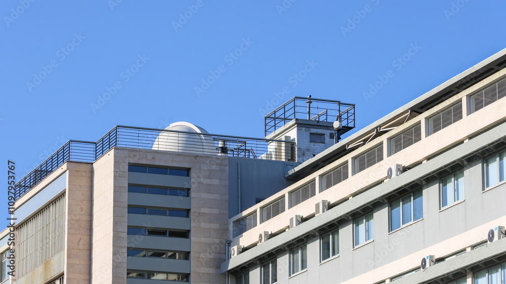 Astronomical observatory dome on top of army geospatial information ...