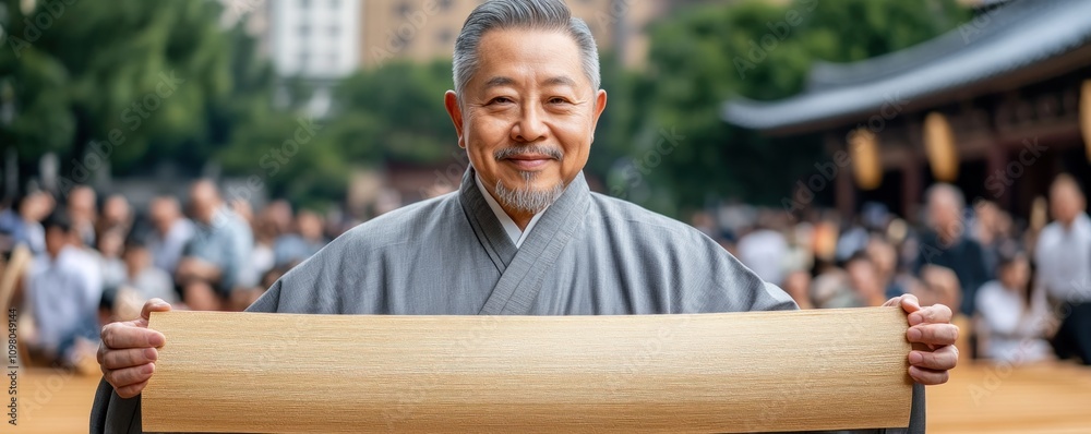 A Master Calligrapher Unveils His Exquisite Scroll at a Vibrant ...