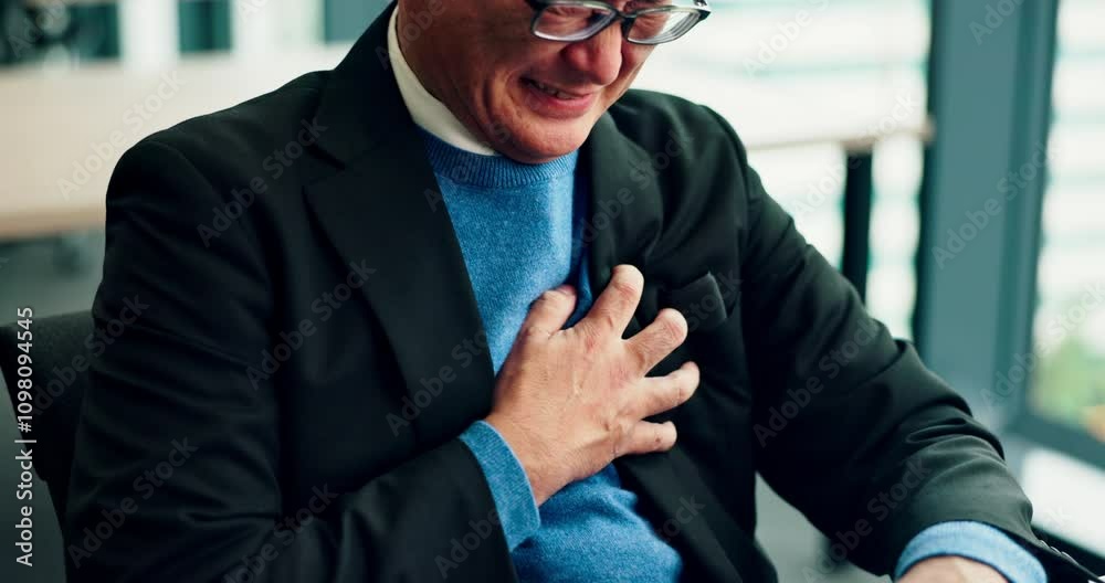 Heart attack, anxiety and chest pain with Japanese man in office for ...