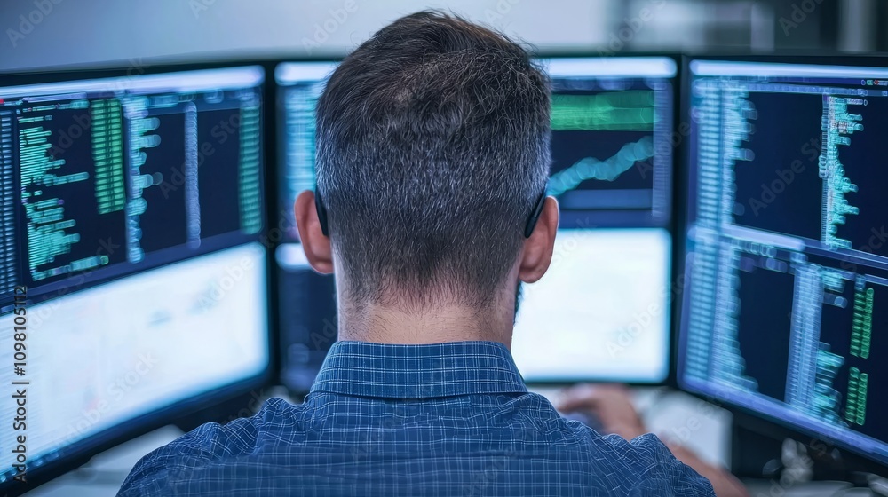 Late-Night Business Programming Session Home Office Digital Work ...