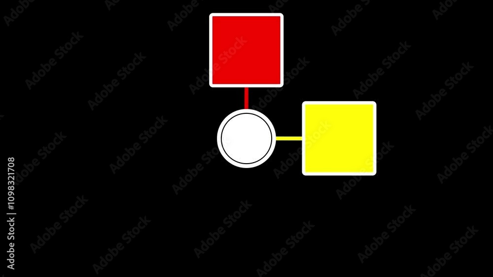 Infographic diagram .Animated flowchart icon. Work process animation ...