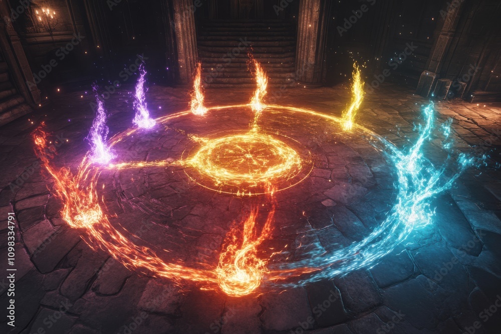 Mage AOE spell affecting multiple enemies with visible damage numbers ...