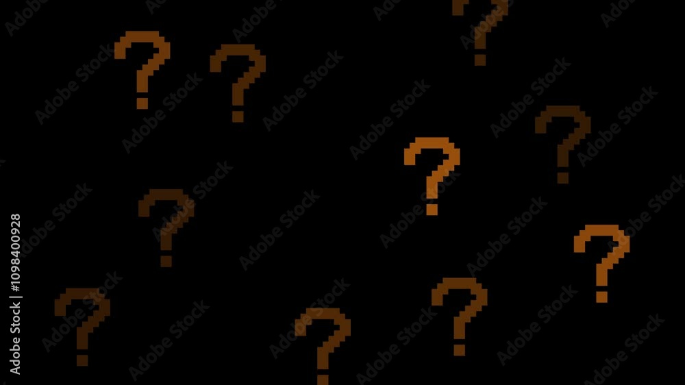 question marks blinking on black background hd animation Stock Video ...
