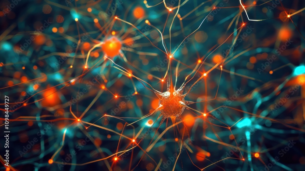 photograph of cyber space of social network technology, data analysis ...