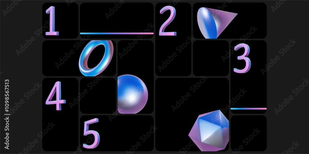 Grid layout template design. Rounded rectangular shape mosaic of square ...