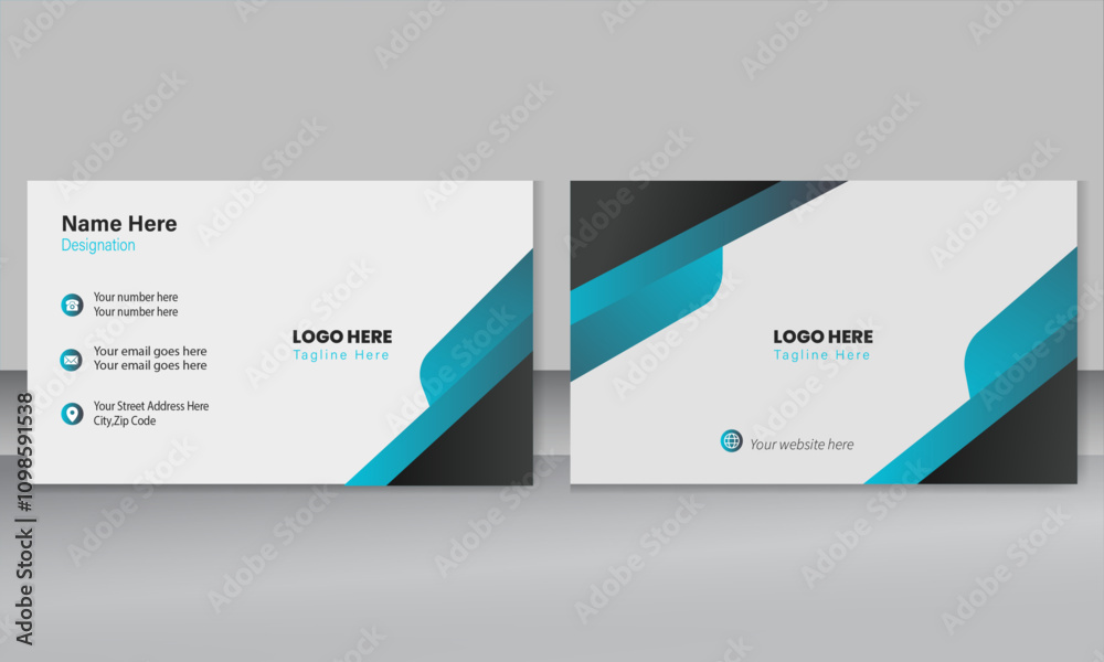 Minimal modern simple business card and name card design and Business ...