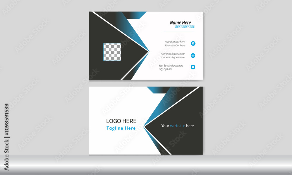 Minimal modern simple business card and name card design and Business ...