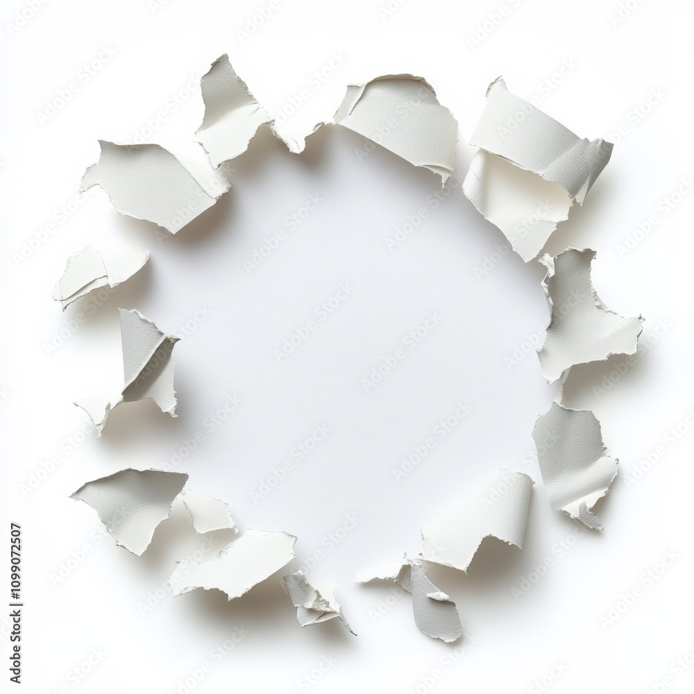 torn paper background with a circular opening for creative designs ...
