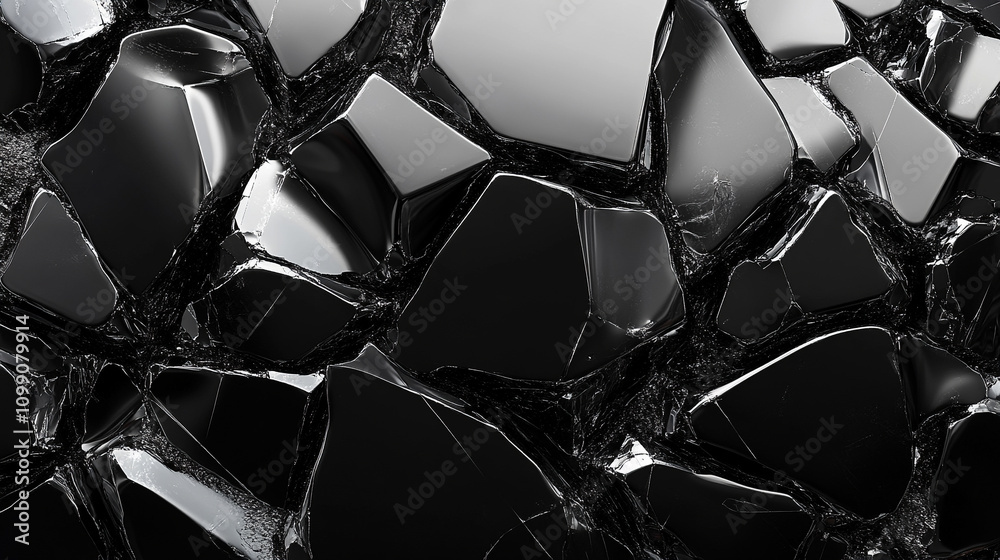stunning abstract black crystal background featuring faceted shapes ...
