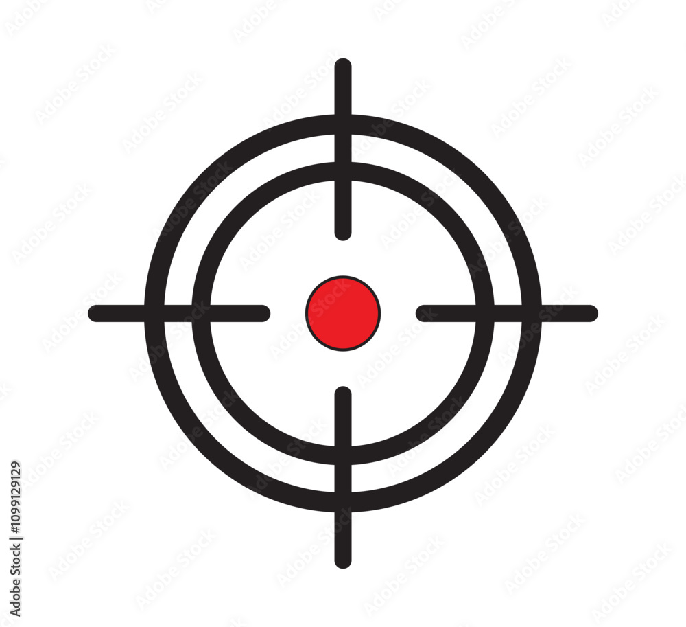 target vector icon, shooting target icon, sniper target pointer icon ...