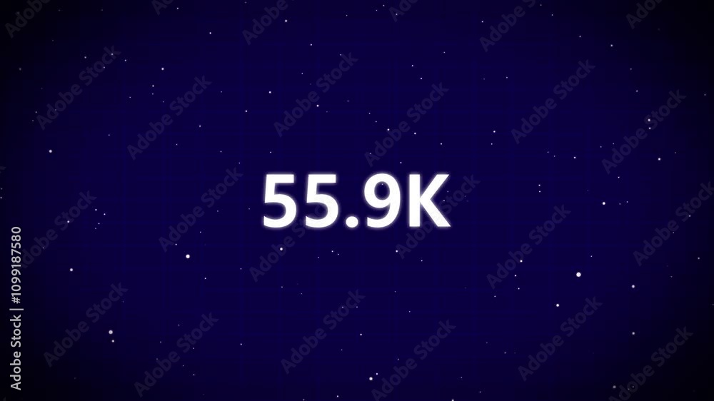 Number counting from 0 to 100k animation. Number counter from zero to ...