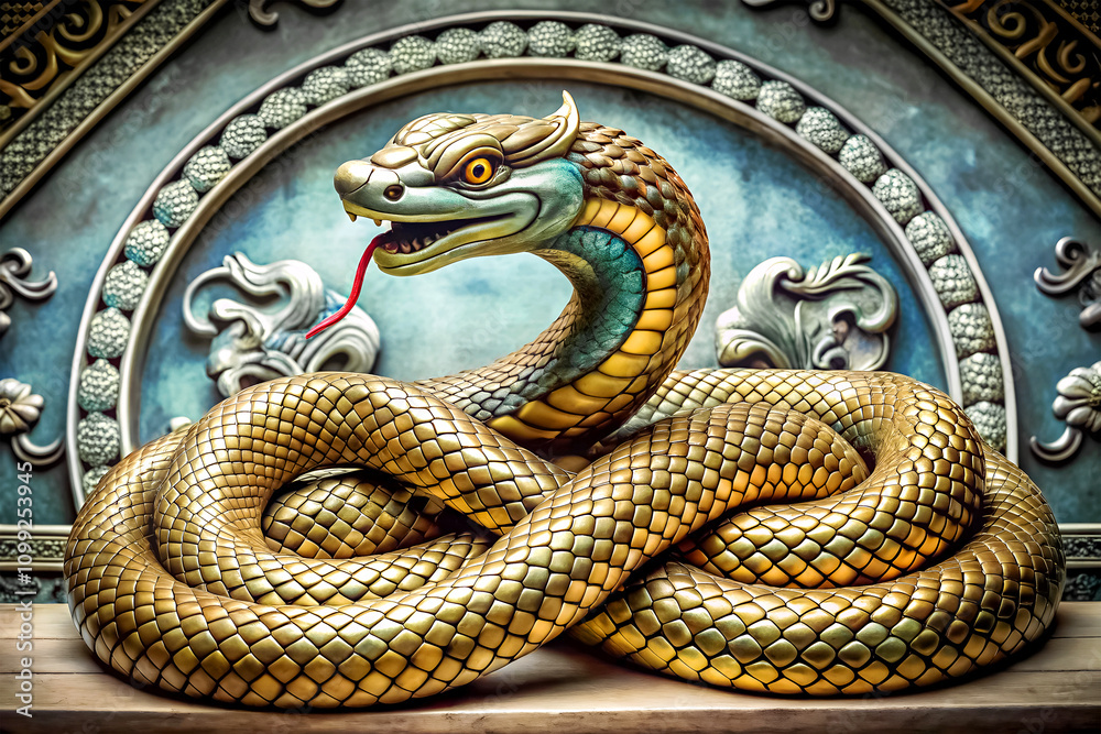 The snake is a traditional symbol of Chinese New Year in 2025. Stock ...